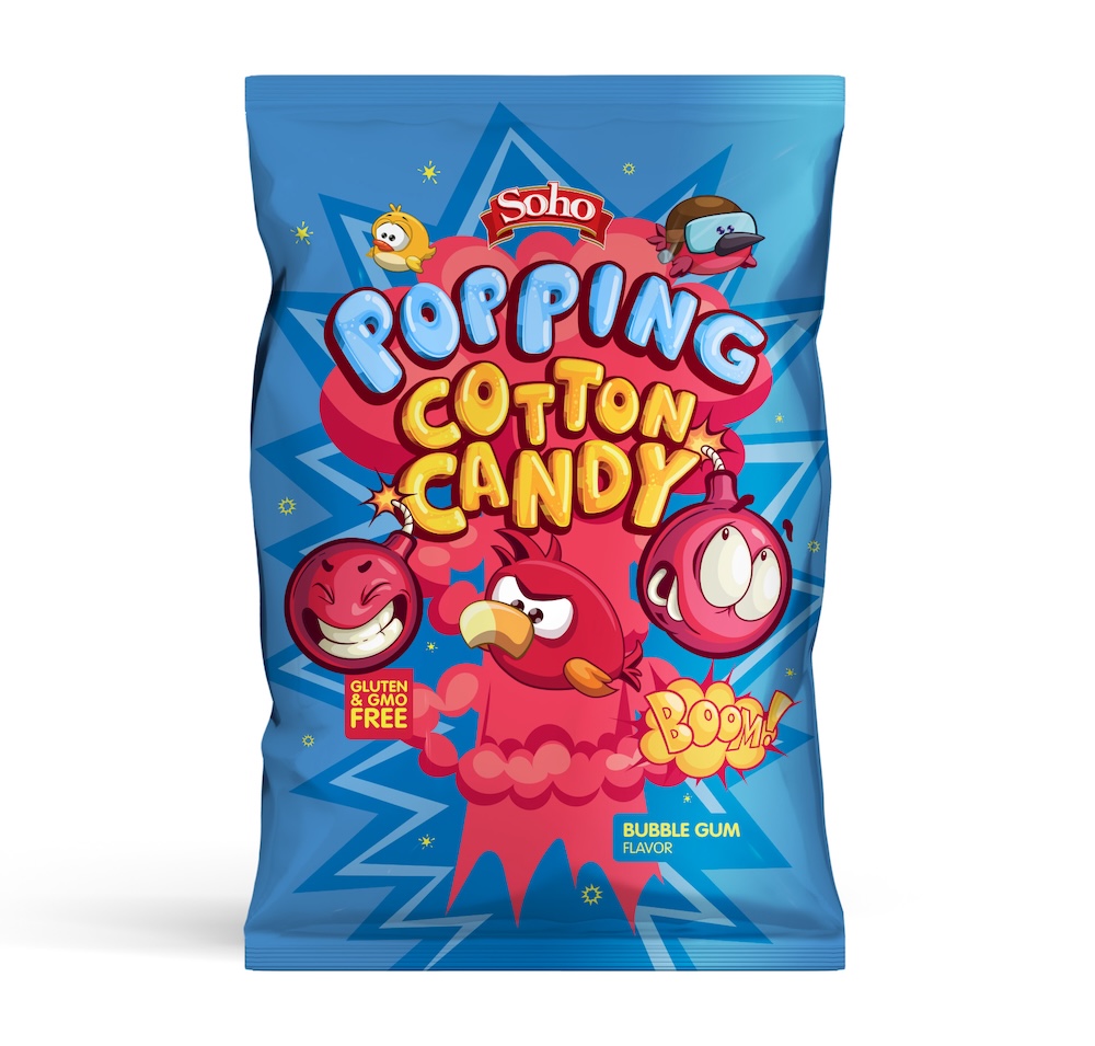 Popping COTTON CANDY 75G BubbleGum - Soho snacks
